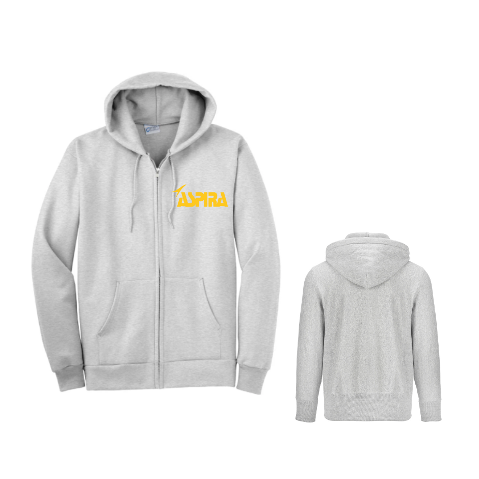 ASPIRA ACADEMY HS GREY FULL ZIP HOODIE W/LOGO (993ASPIHS-DE) – Cramer's ...
